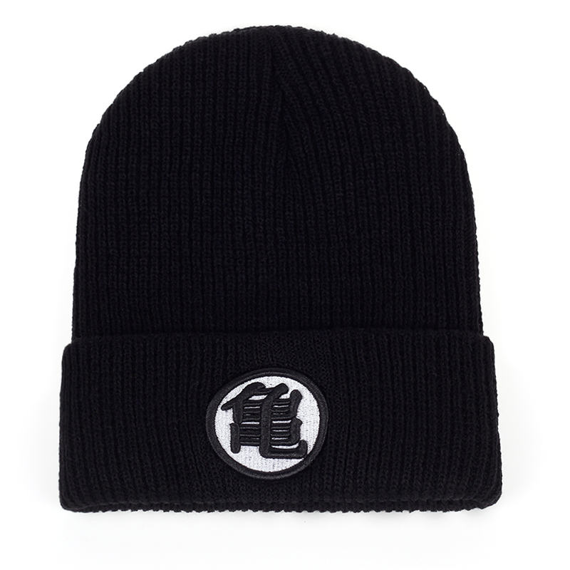 DBZ Master Roshi Goku Kame Symbol Orange Black Winter Beanie | DBZ Shop