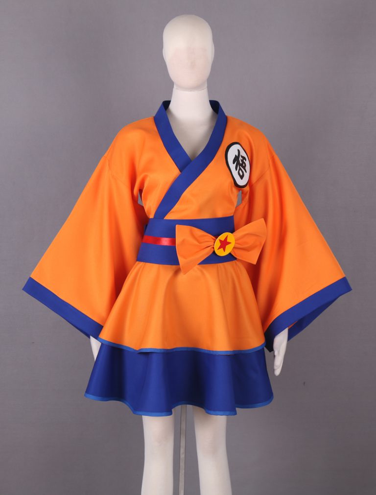 Anime Woman DRAGON BALL Z Cosplay Costume Dress Skirt Kimono Princess ...